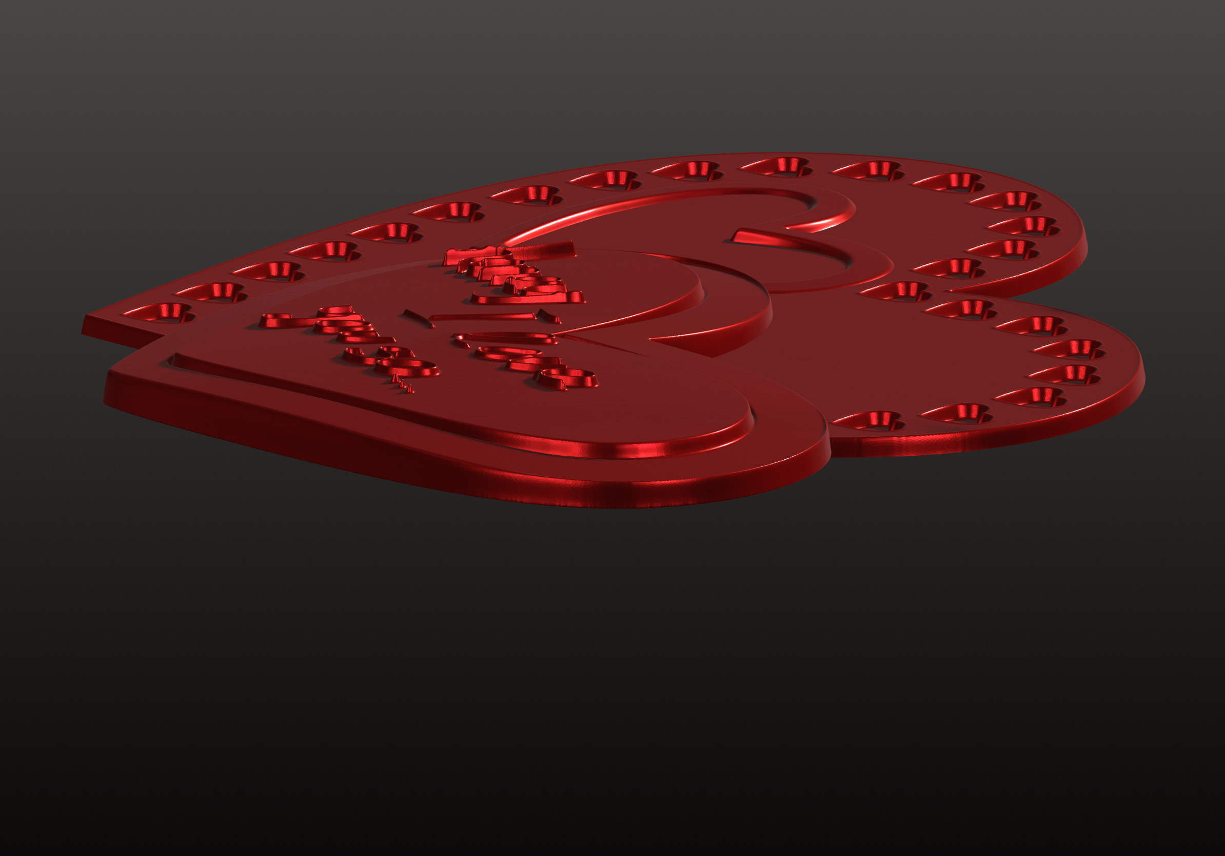 Double Heart 3D Model STL for CNC Printing free 3D model 3D printable ...