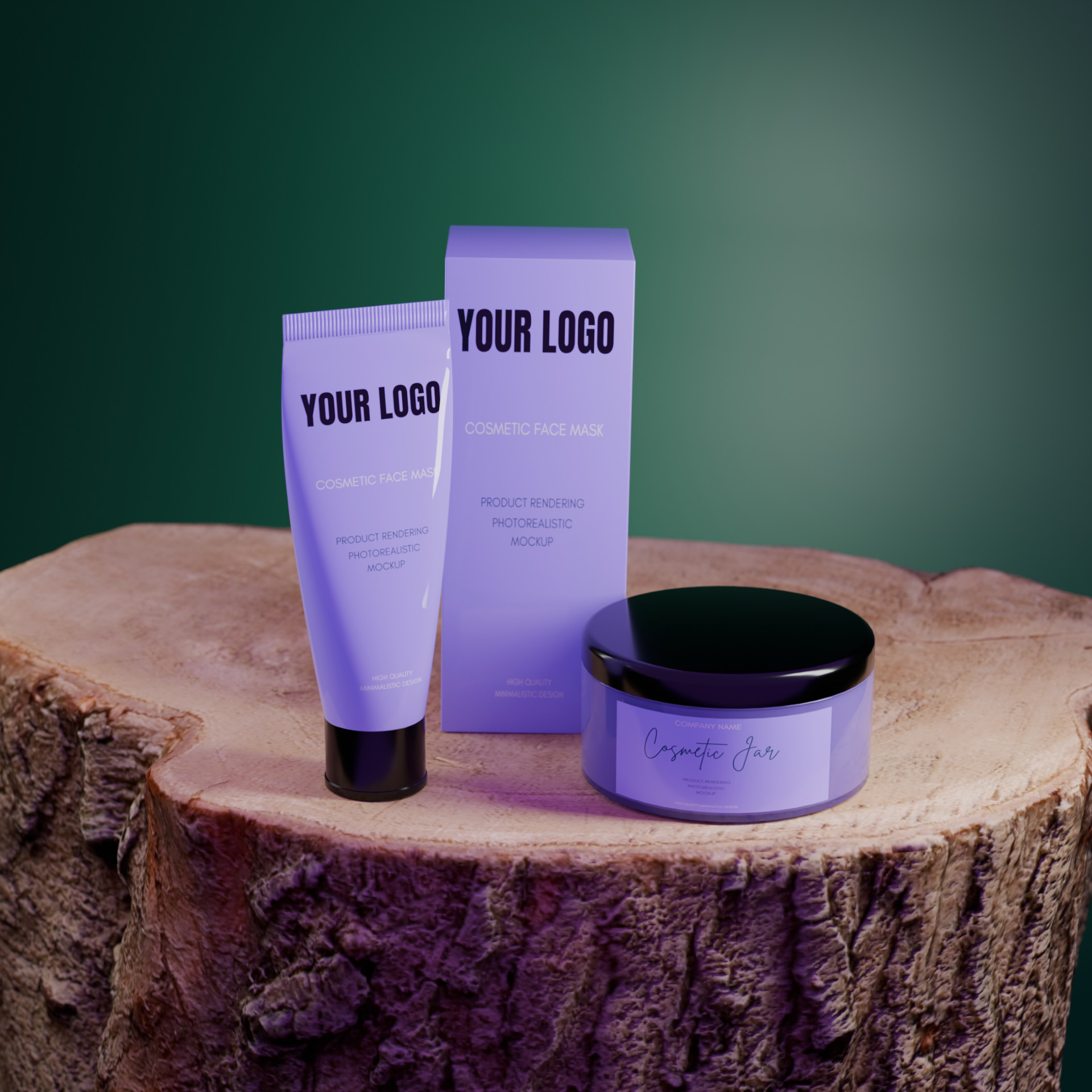 Cosmetic Pack Mockup Models Cream Face Mask Cosmetic Products 3D model ...