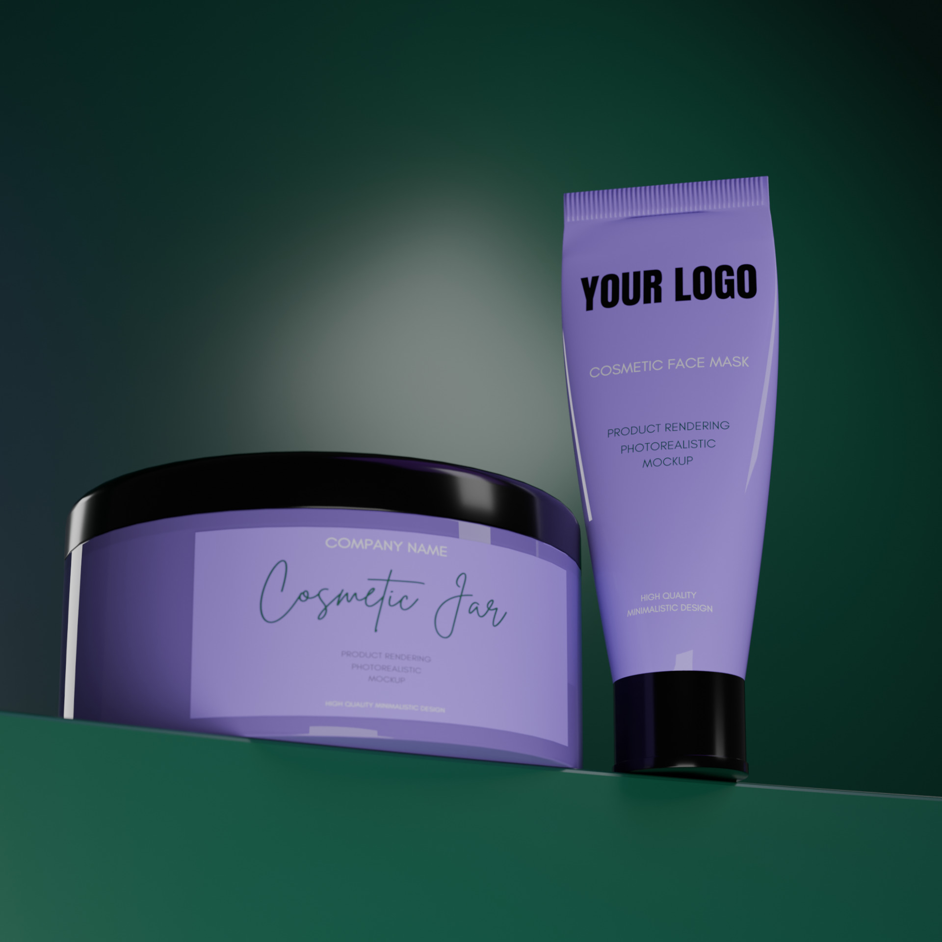 Cosmetic Pack Mockup Models Cream Face Mask Cosmetic Products 3D model ...