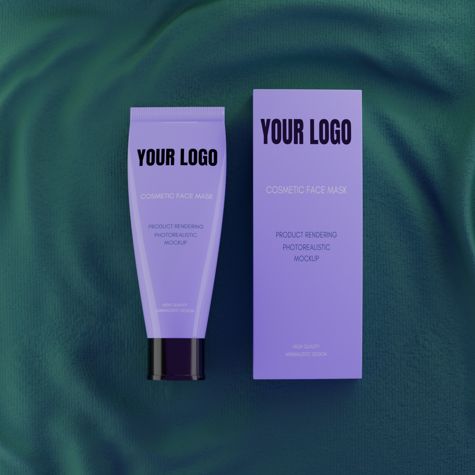 Cosmetic Pack Mockup Models Cream Face Mask Cosmetic Products 3D model ...