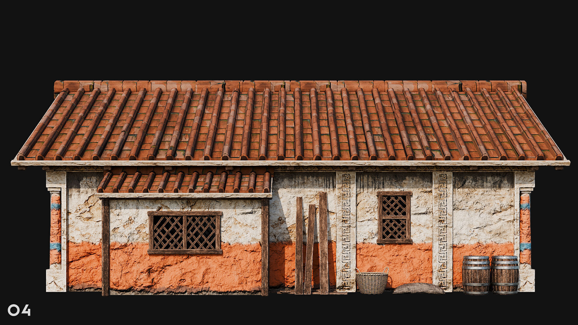 3D model ANCIENT 01 with INTERIORS 4K VR / AR / low-poly | CGTrader