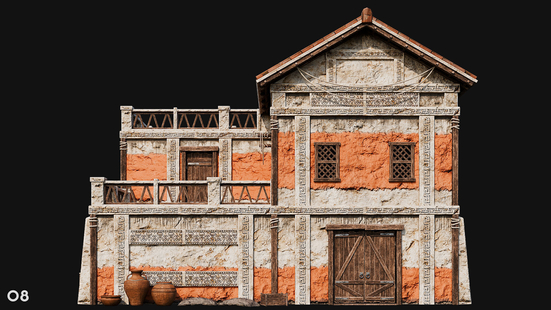 3D model ANCIENT 01 with INTERIORS 4K VR / AR / low-poly | CGTrader