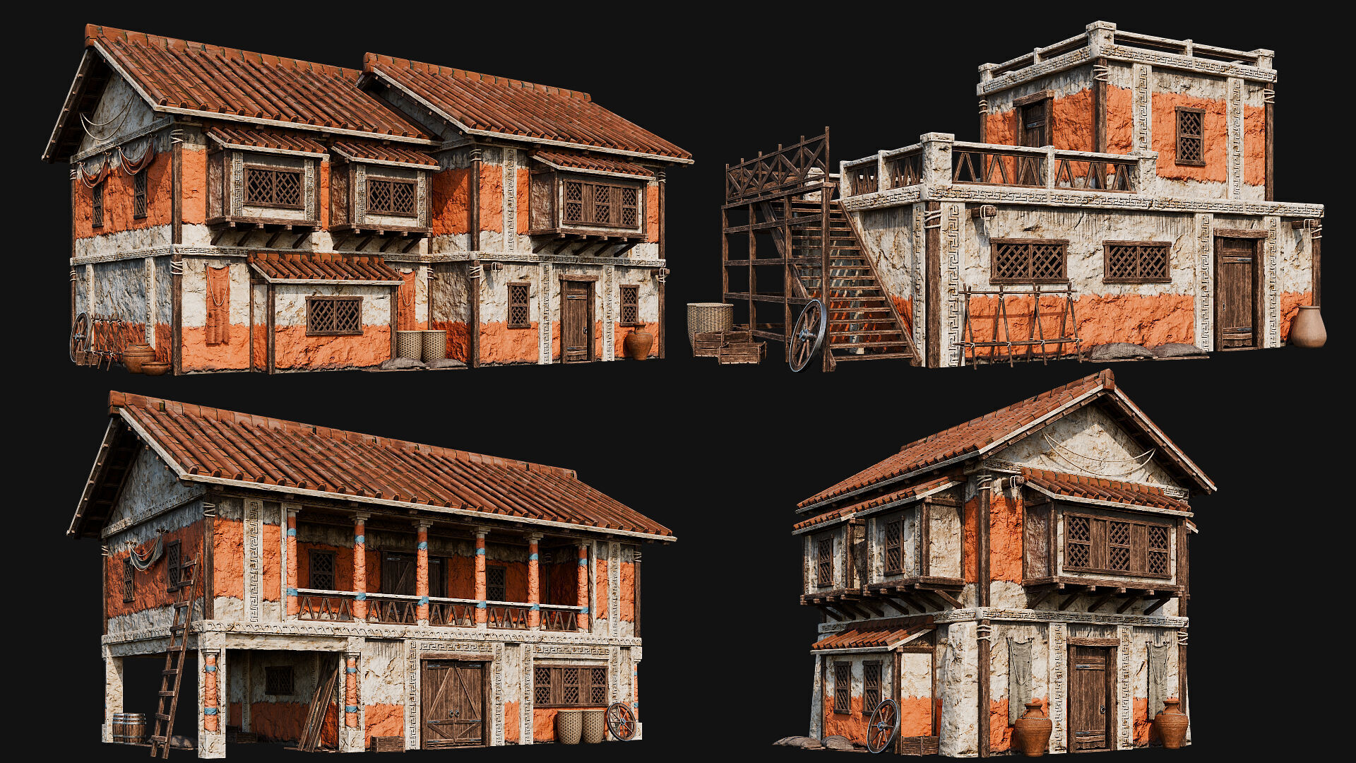 3D model ANCIENT 01 with INTERIORS 4K VR / AR / low-poly | CGTrader