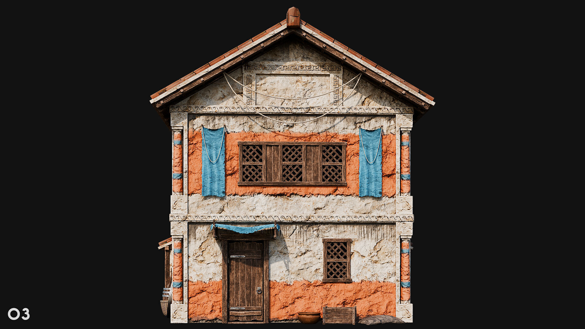 3D model ANCIENT 01 with INTERIORS 4K VR / AR / low-poly | CGTrader