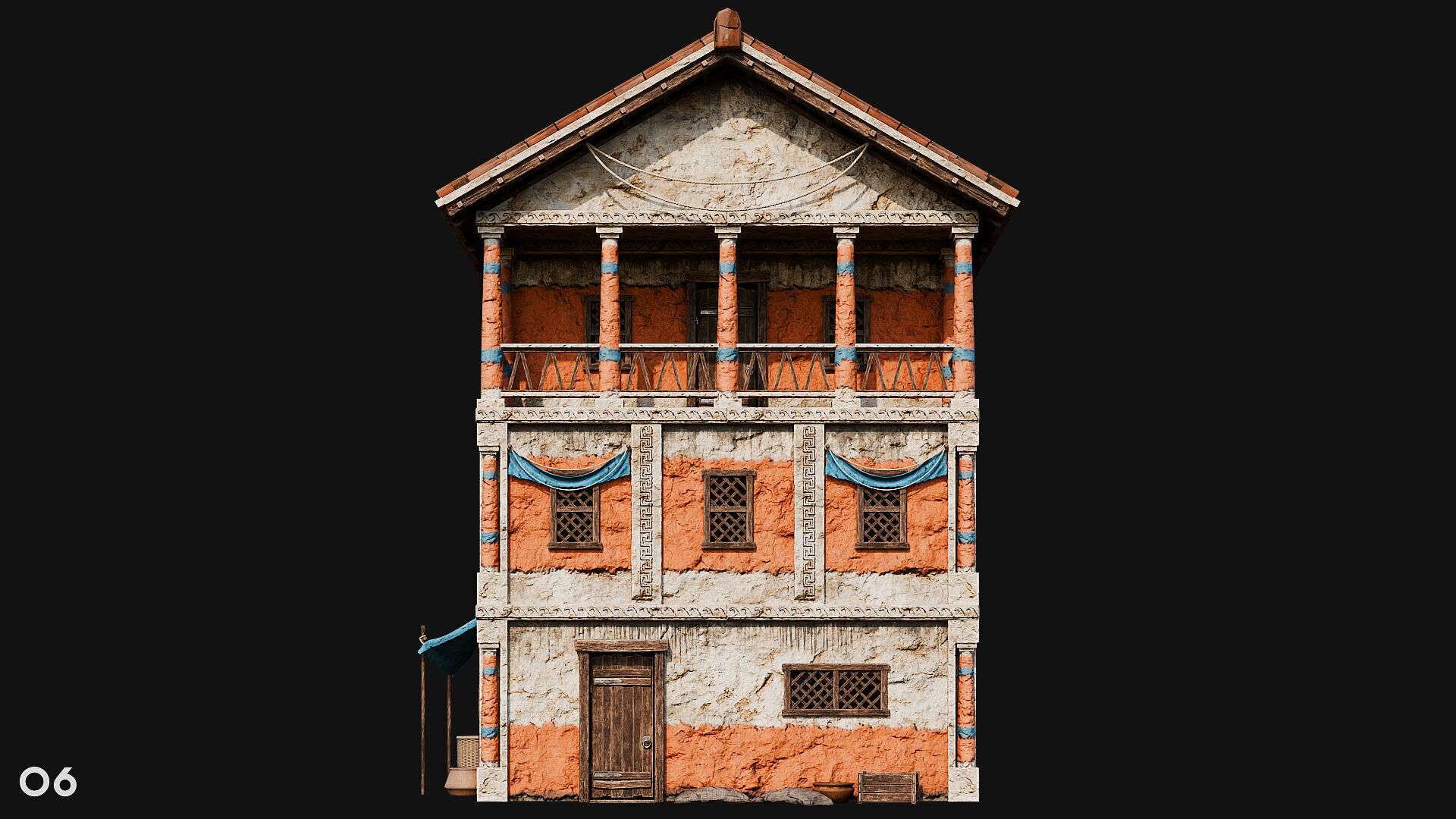 3D model ANCIENT 01 with INTERIORS 4K VR / AR / low-poly | CGTrader