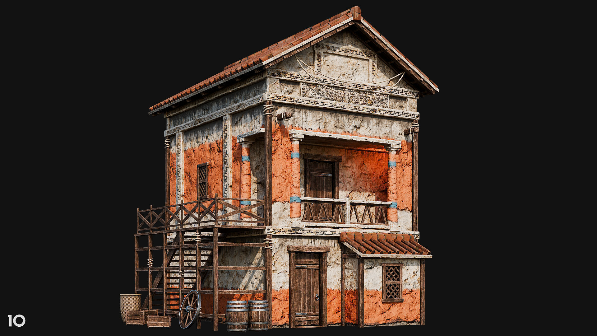 3D model ANCIENT 01 with INTERIORS 4K VR / AR / low-poly | CGTrader