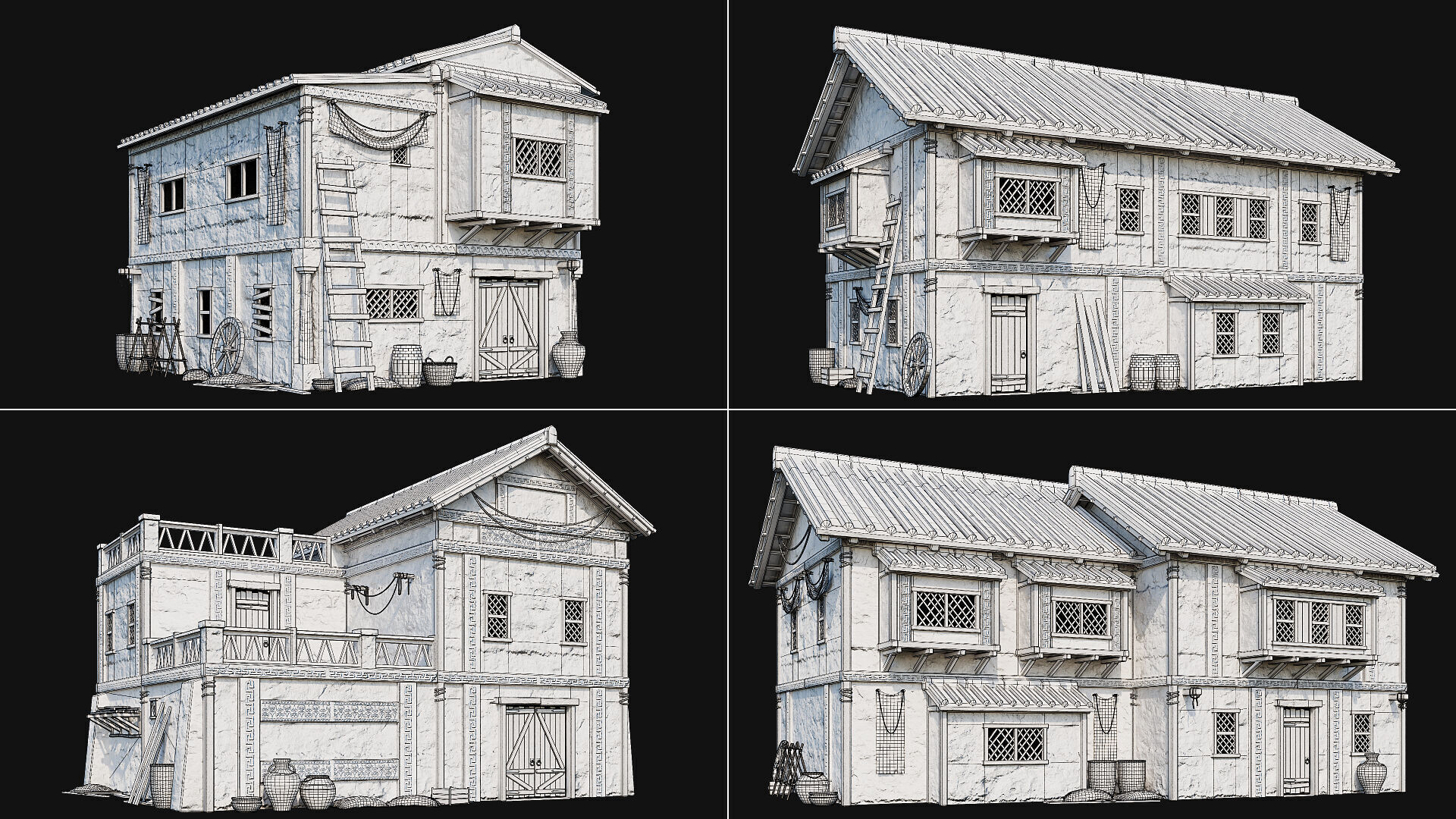3D model ANCIENT 01 with INTERIORS 4K VR / AR / low-poly | CGTrader