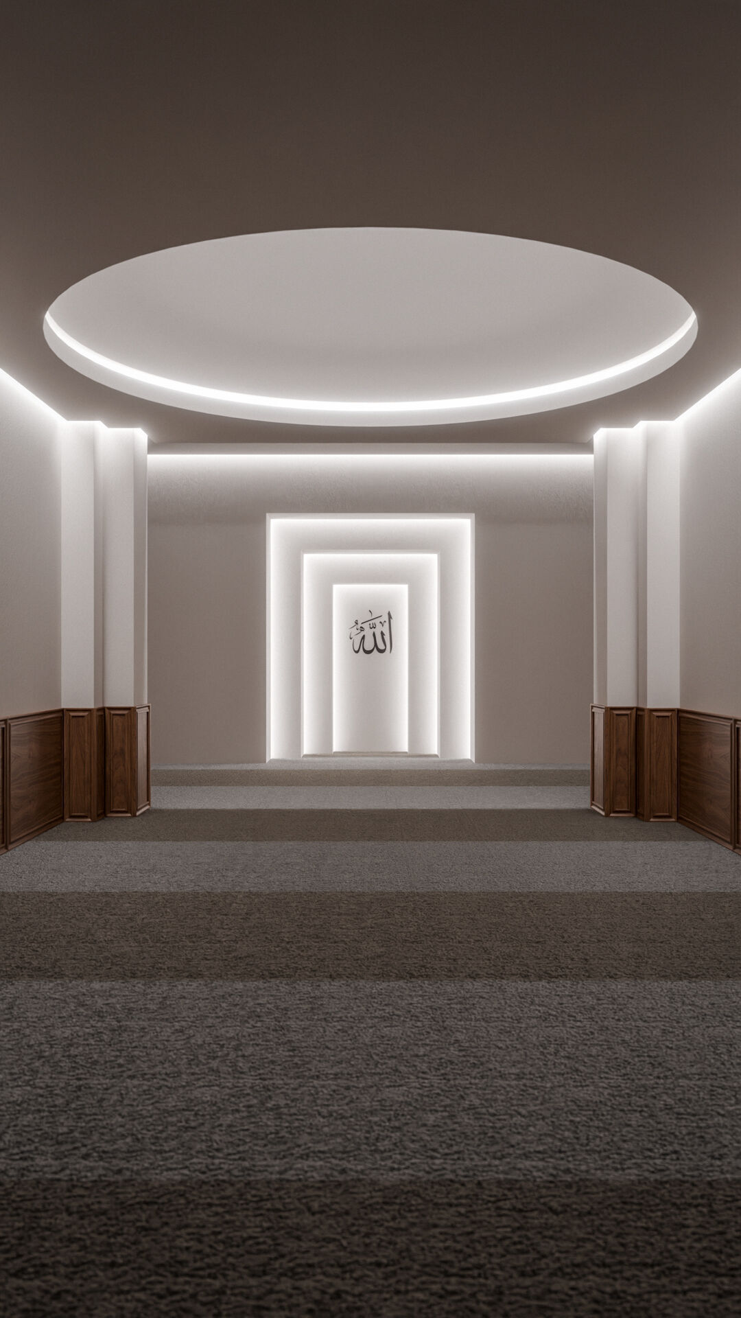 Bright mosque interior 3D model | CGTrader