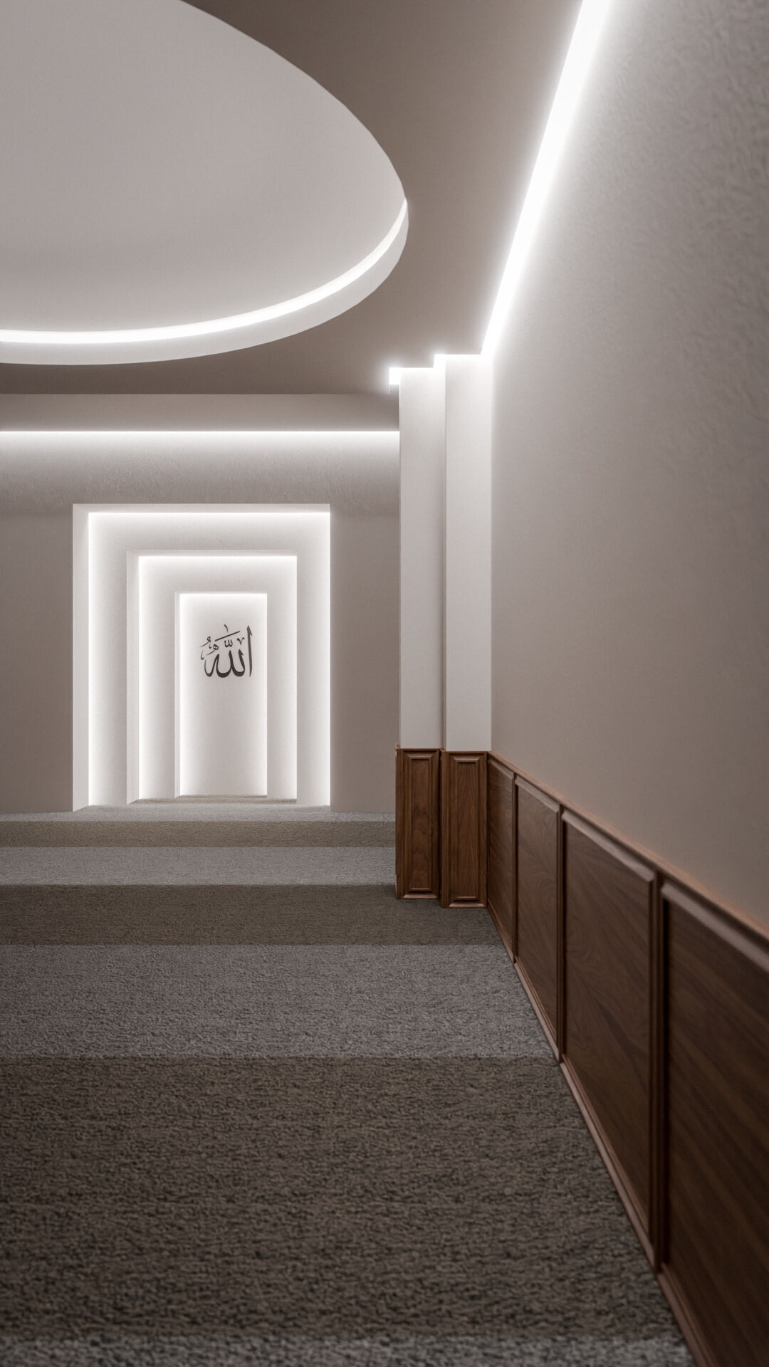 Bright mosque interior 3D model | CGTrader