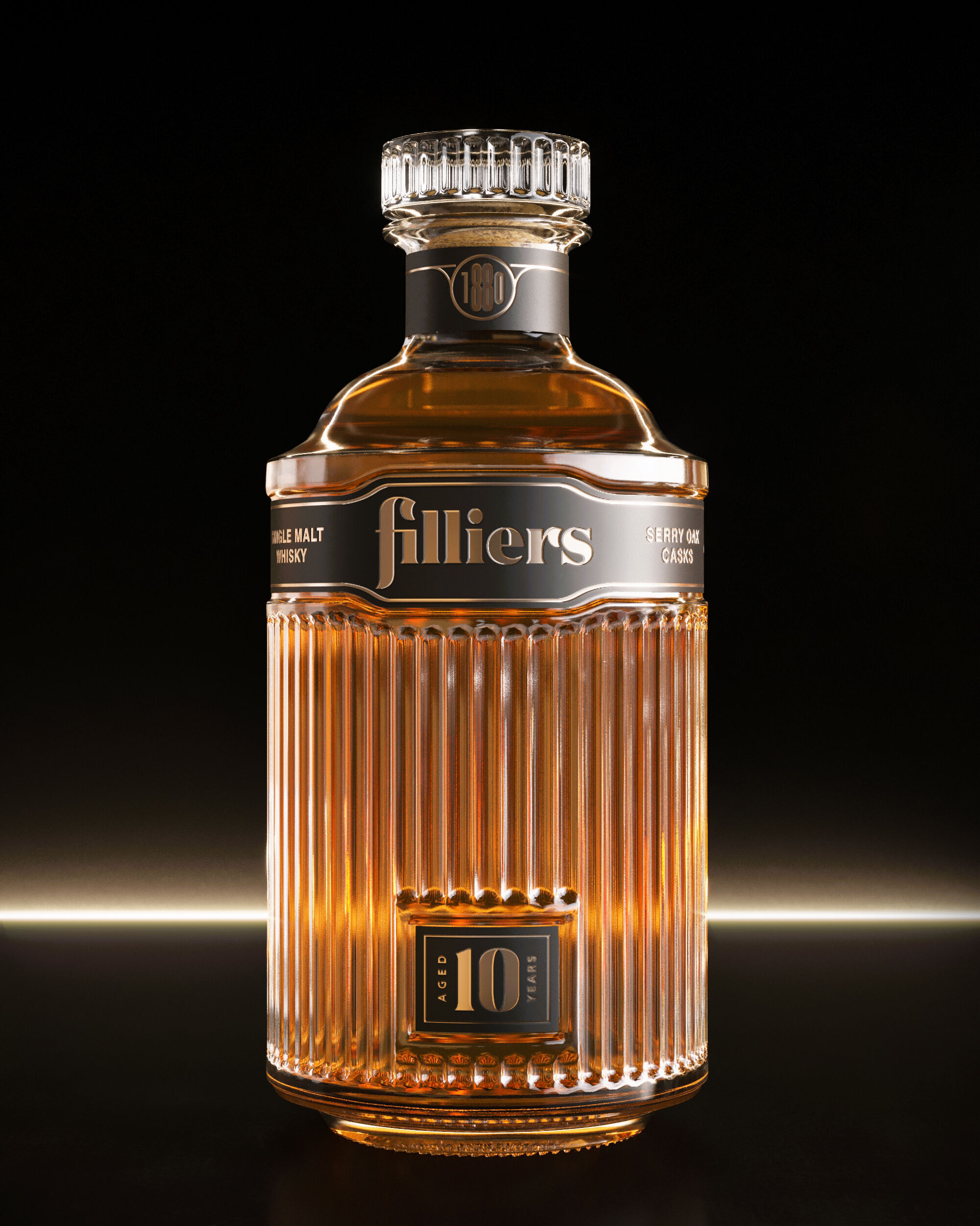 Filliers Bottle Alcohol Whiskey 3D model | CGTrader