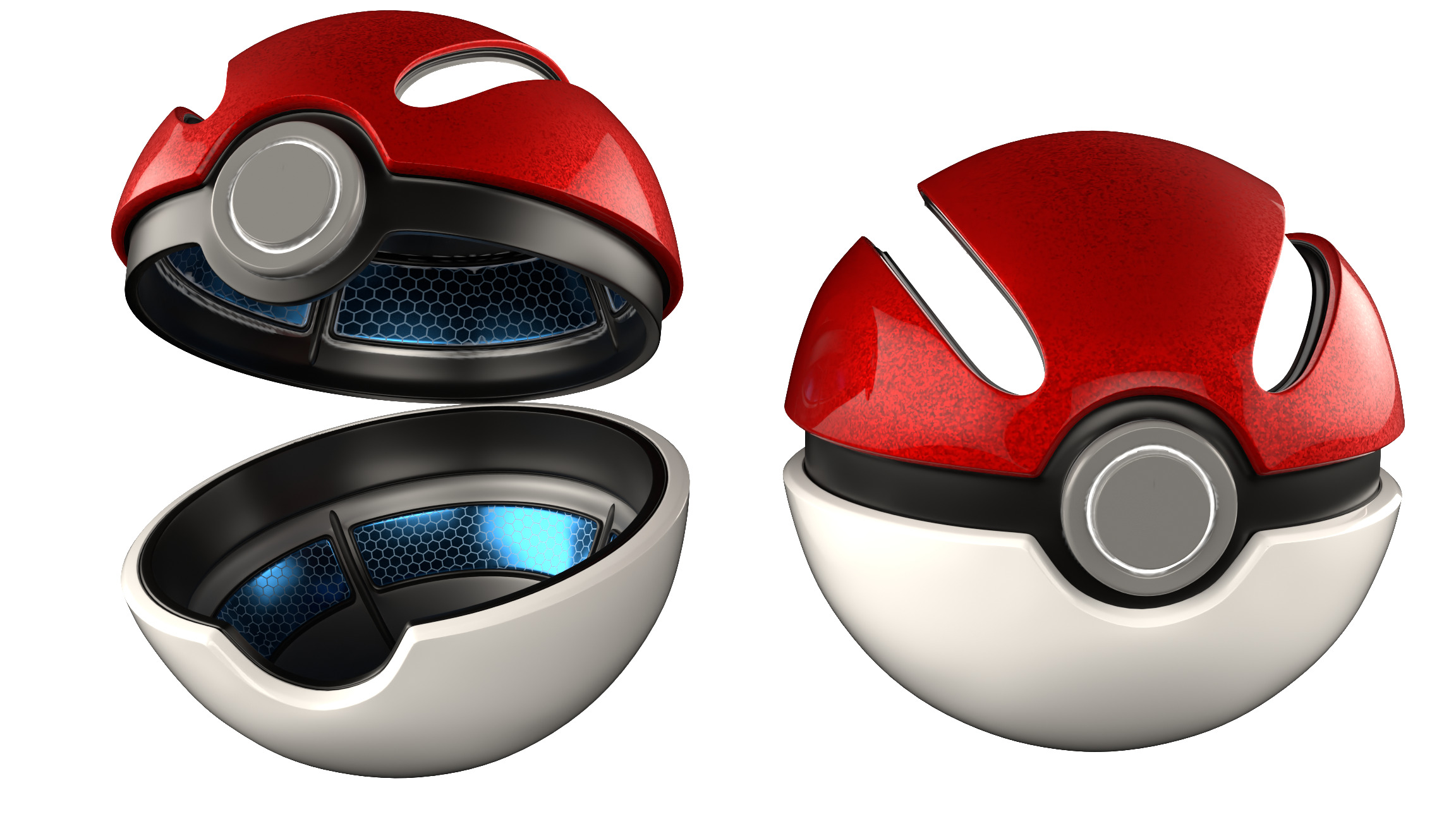 Pokemon Pokeball Open and Closed 3D model | CGTrader