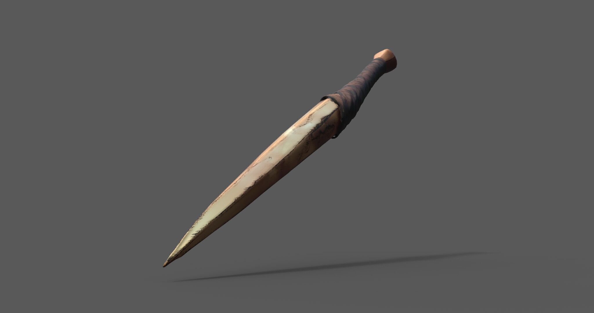 Bone Fang Dagger Free Stylized Primitive Dagger 3D Model free VR / AR ...
