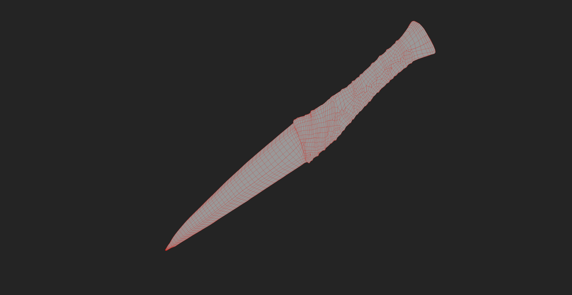 Bone Fang Dagger Free Stylized Primitive Dagger 3D Model free VR / AR ...
