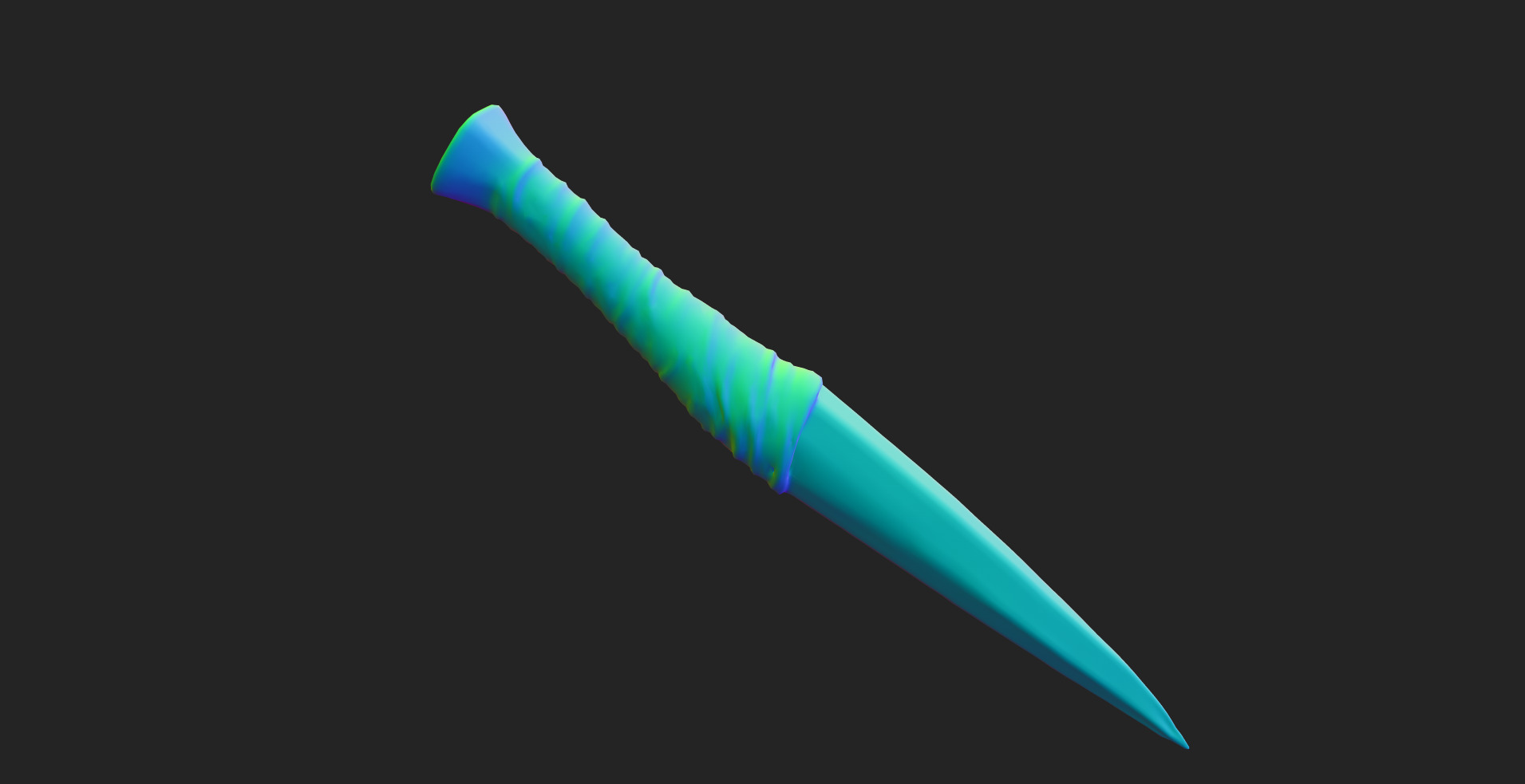 Bone Fang Dagger Free Stylized Primitive Dagger 3D Model free VR / AR ...