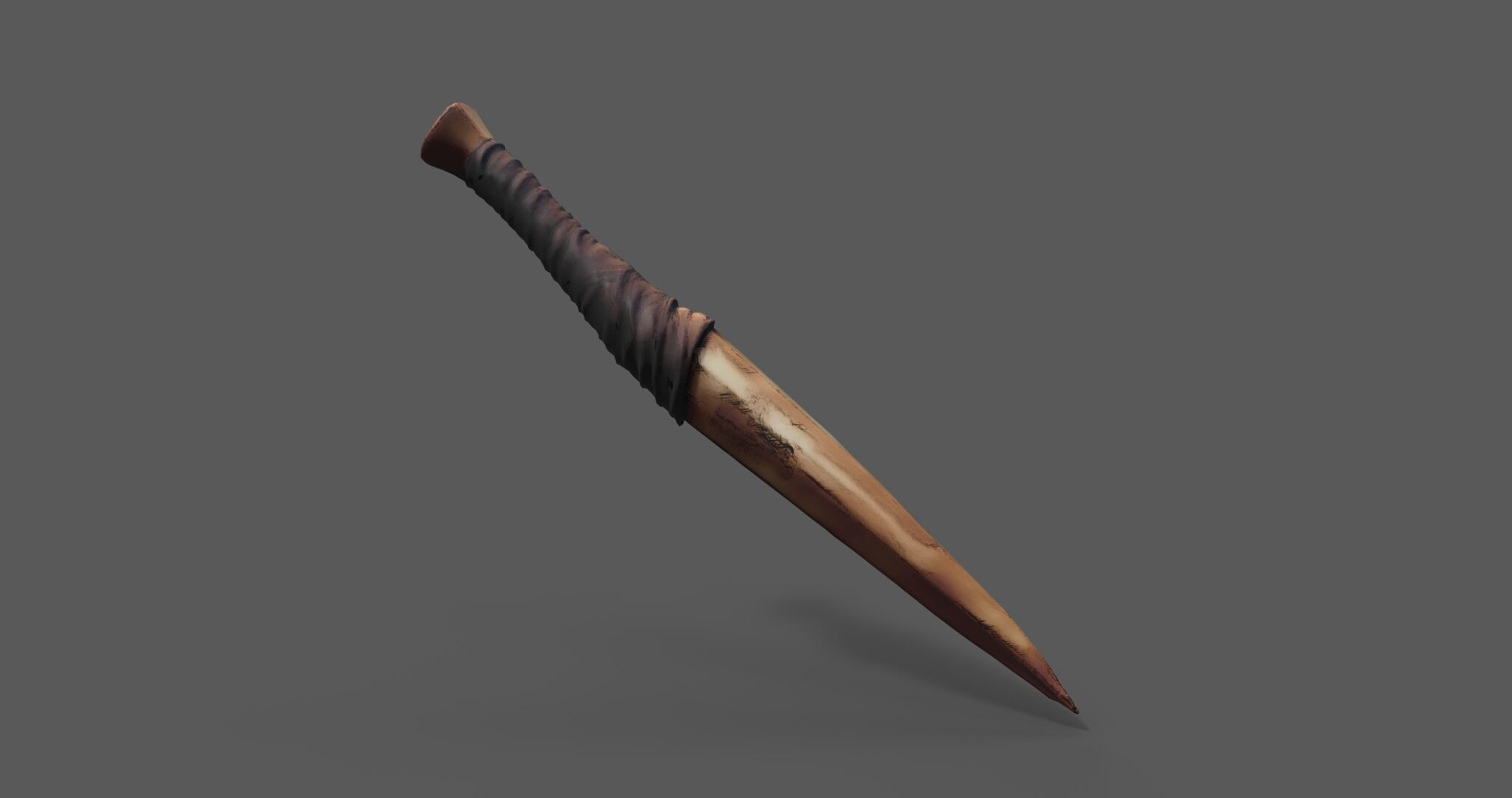 Bone Fang Dagger Free Stylized Primitive Dagger 3D Model free VR / AR ...