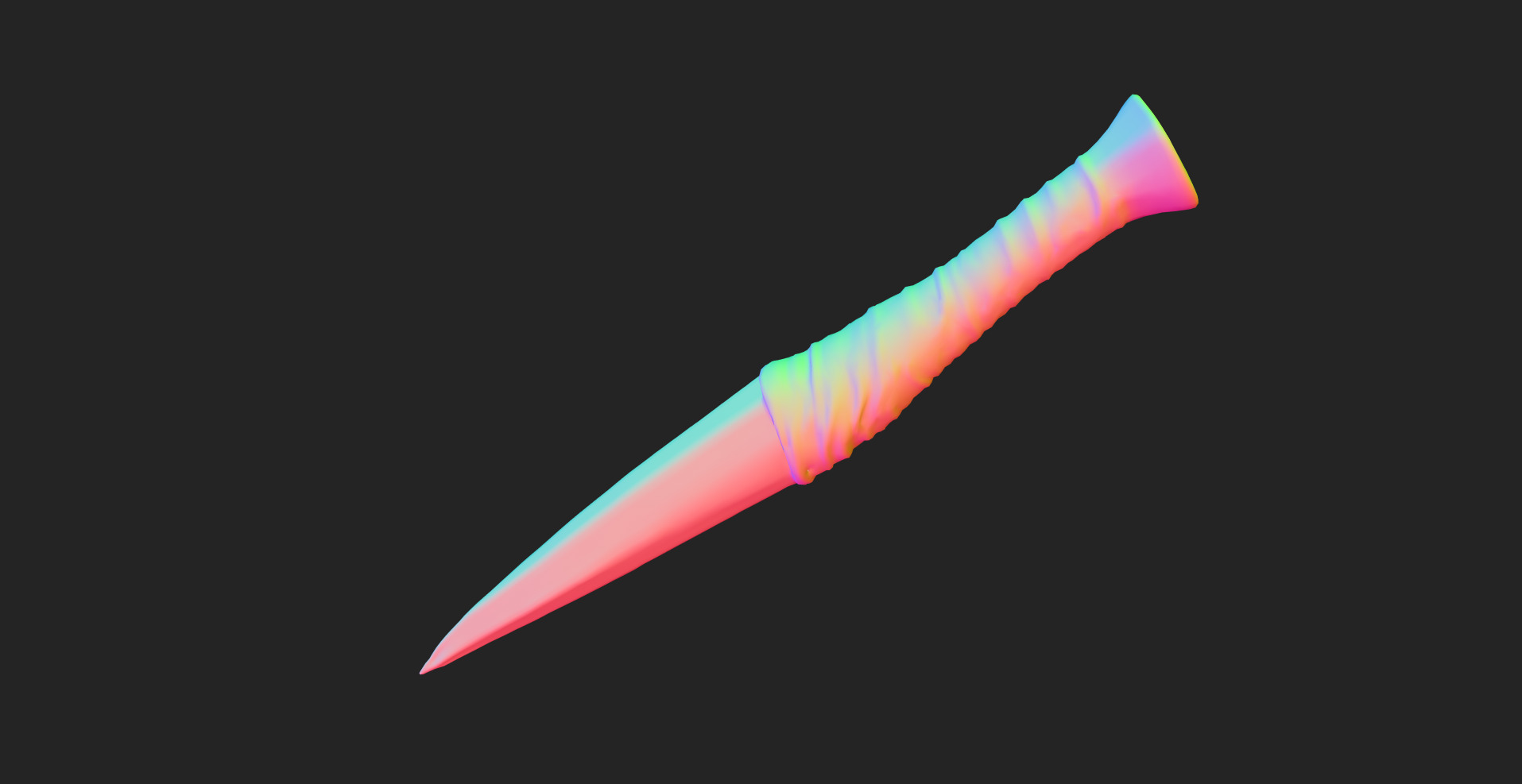 Bone Fang Dagger Free Stylized Primitive Dagger 3D Model free VR / AR ...