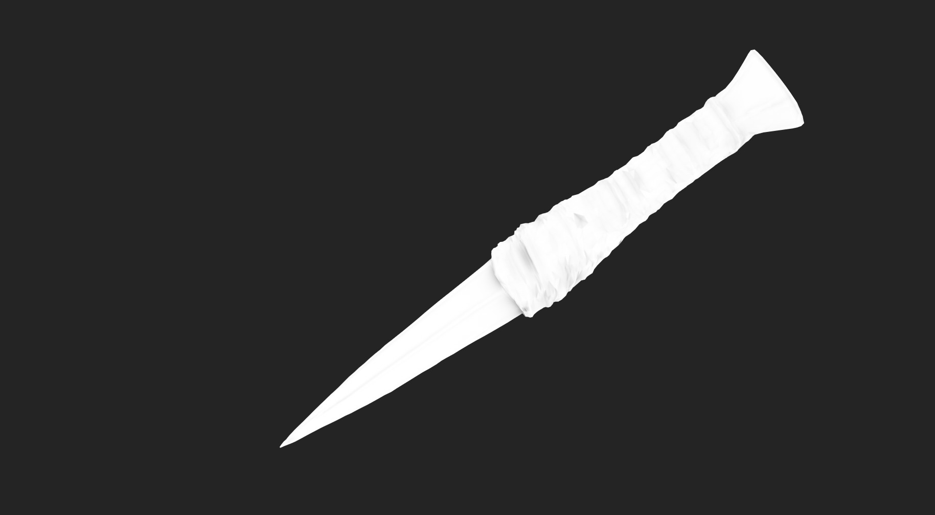 Bone Fang Dagger Free Stylized Primitive Dagger 3D Model free VR / AR ...
