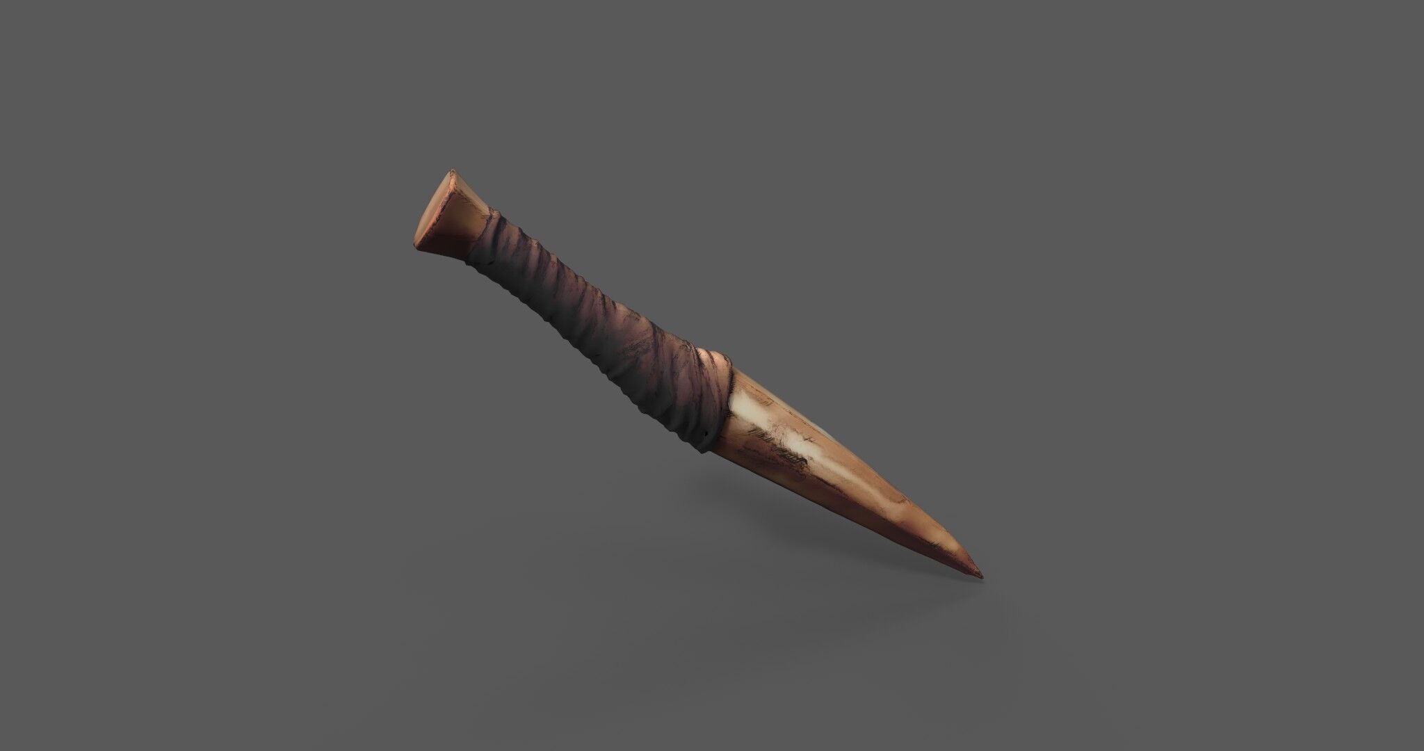 Bone Fang Dagger Free Stylized Primitive Dagger 3D Model free VR / AR ...