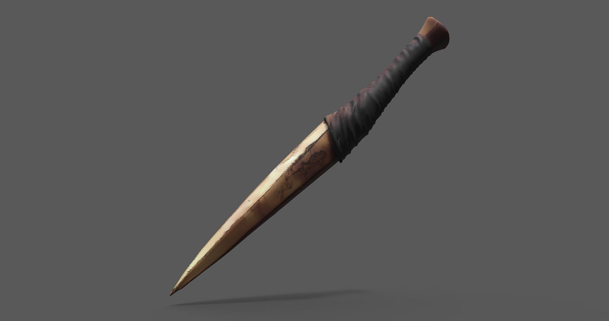 Bone Fang Dagger Free Stylized Primitive Dagger 3D Model free VR / AR ...