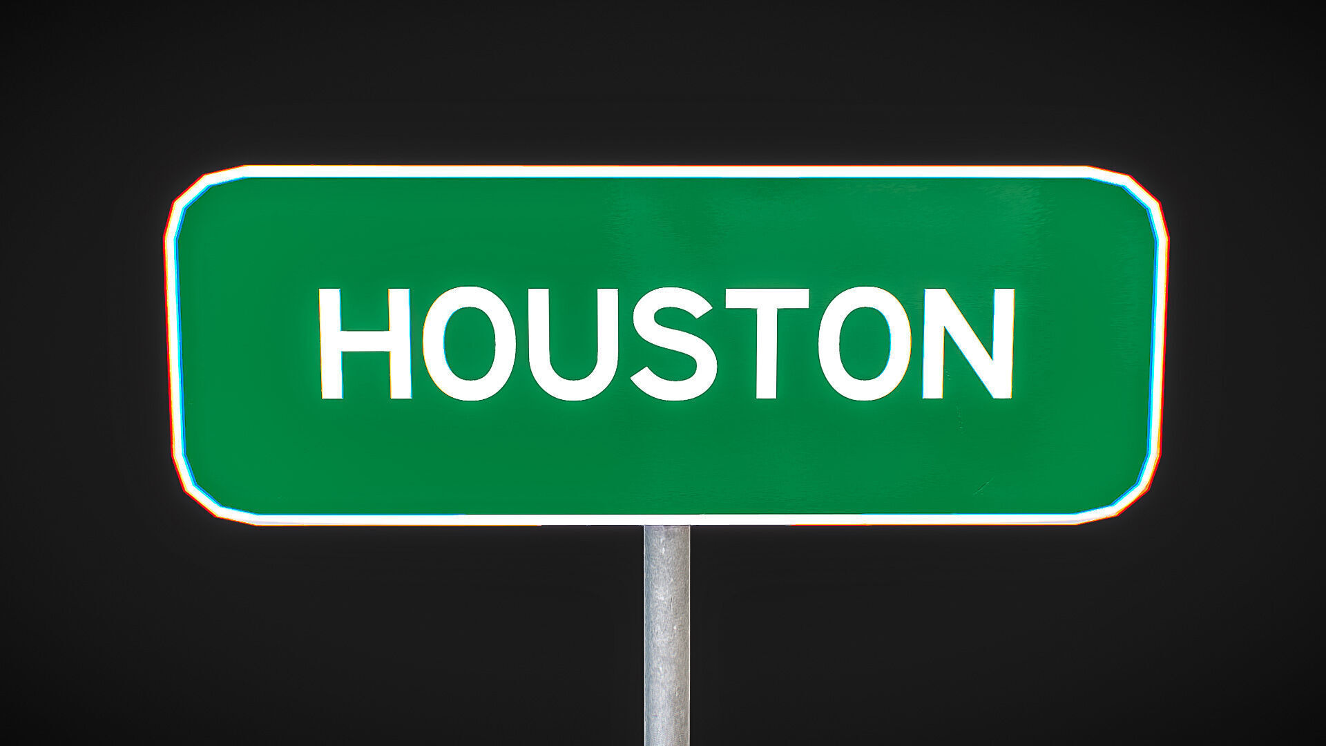 3D model Houston City Road Sign 3D Model VR / AR / low-poly | CGTrader