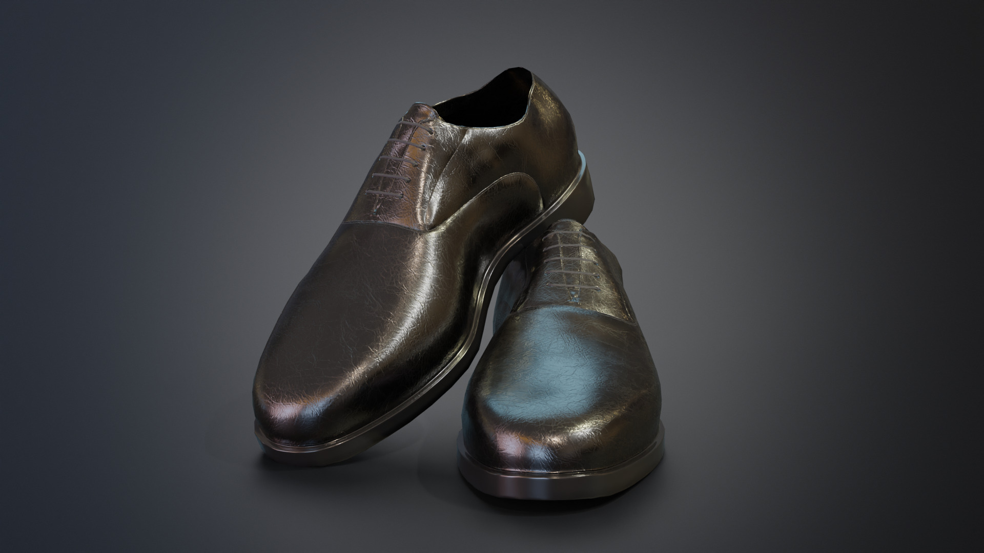 3D model Men Leather Shoes - Realistic and Game-Ready VR / AR / low ...