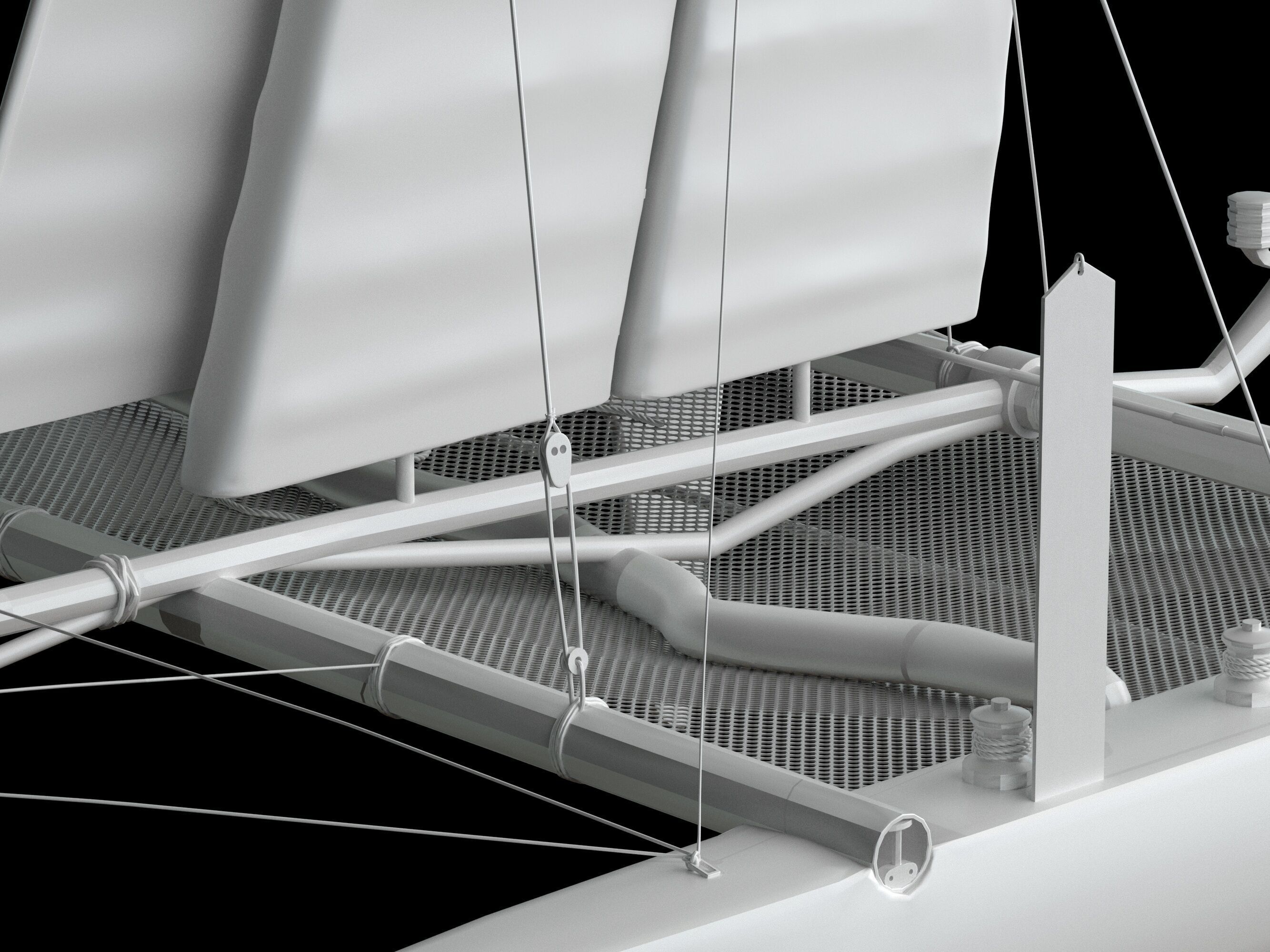 Catamaran Sailing Boat 3D model 3D printable | CGTrader