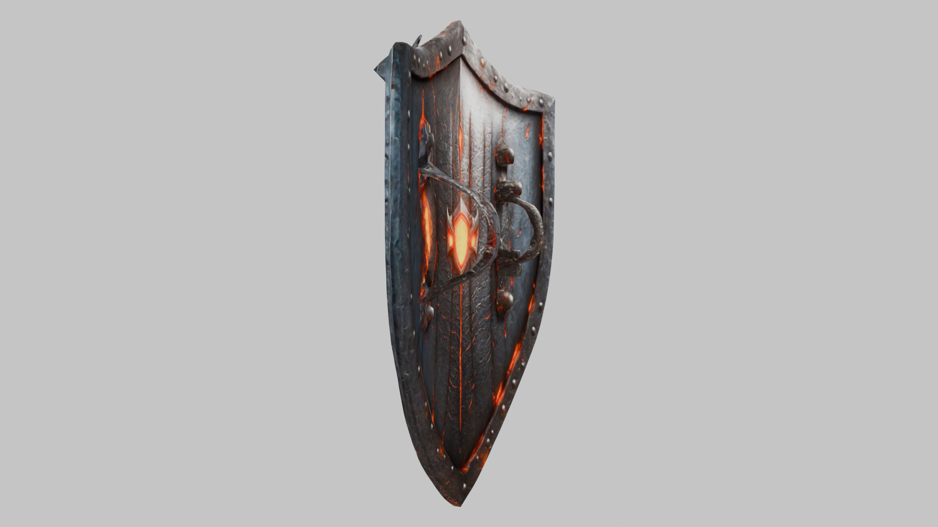 3D model Medieval Armor Dragon SHield Fantasy Steel VR / AR / low-poly ...