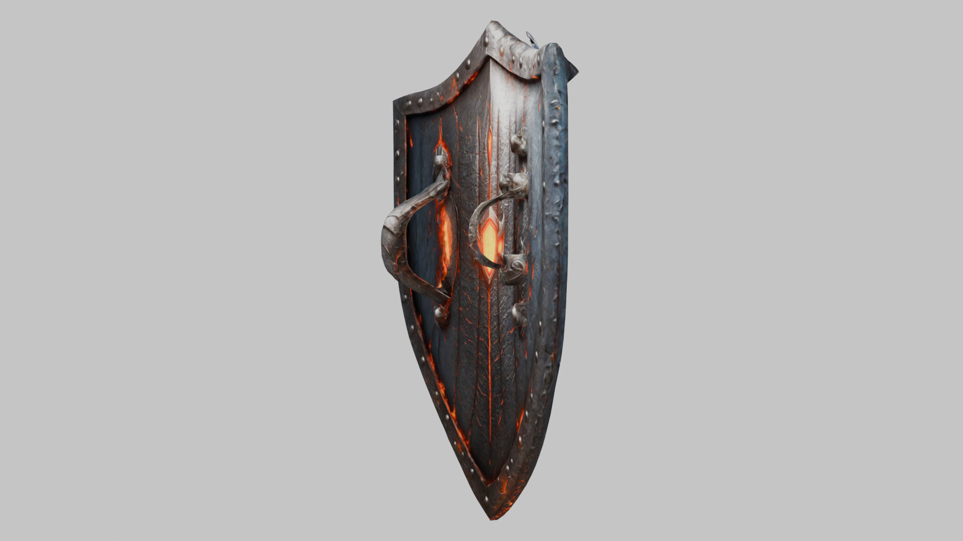 3D model Medieval Armor Dragon SHield Fantasy Steel VR / AR / low-poly ...