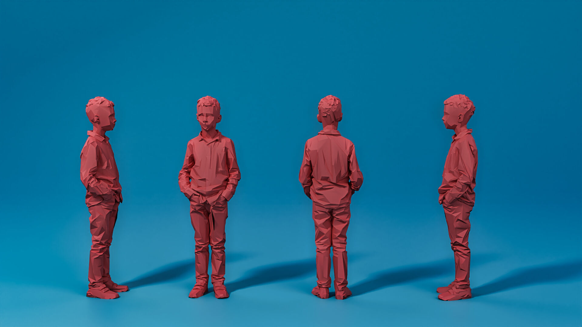 33x Low Poly Humans Set A 3D model 3D printable | CGTrader