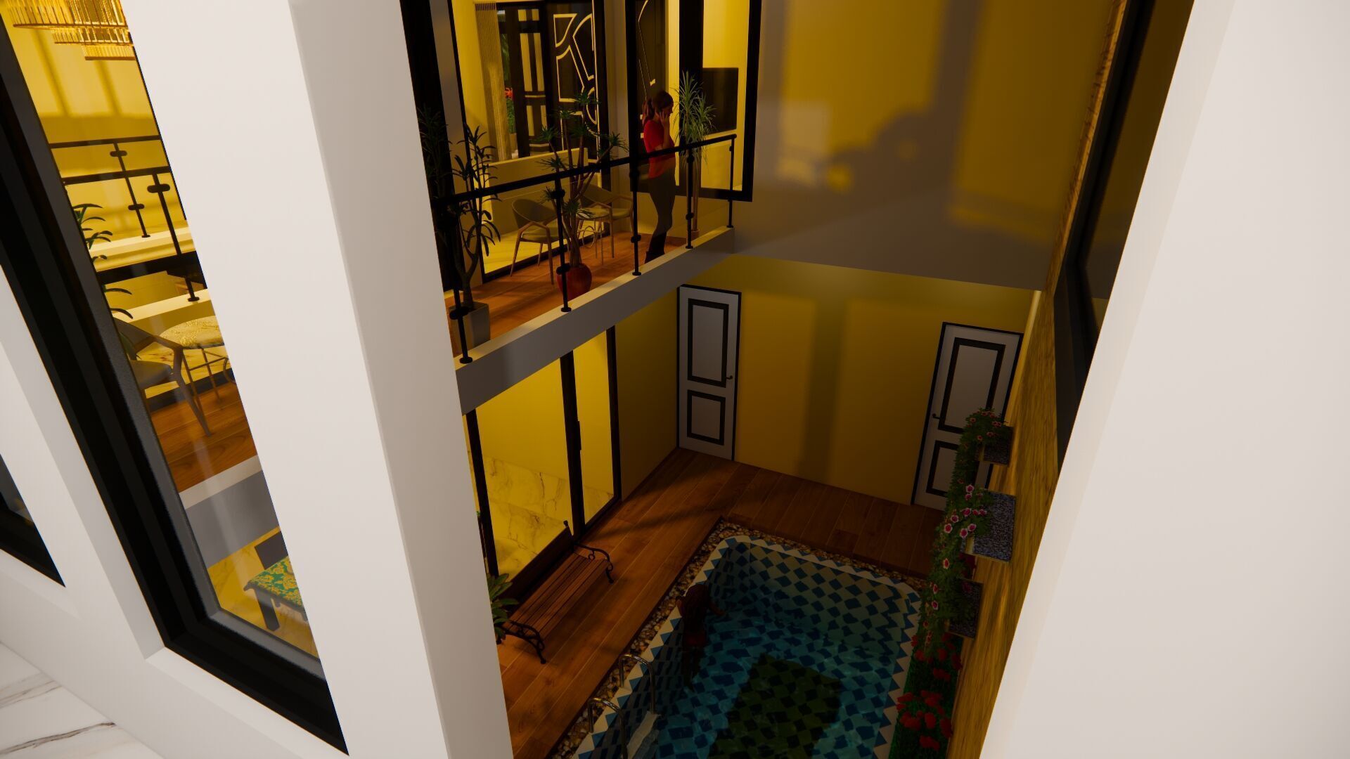 modern house with rooftop 3D model | CGTrader