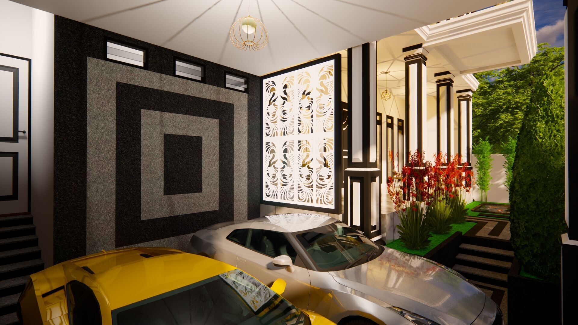 modern house with rooftop 3D model | CGTrader