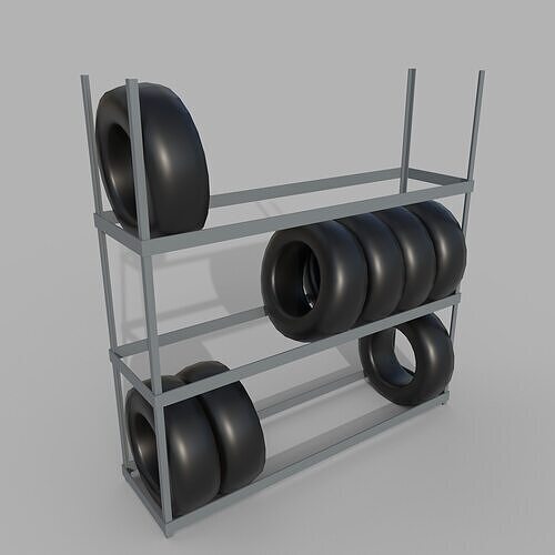 3D model Tire Rack VR / AR / low-poly | CGTrader