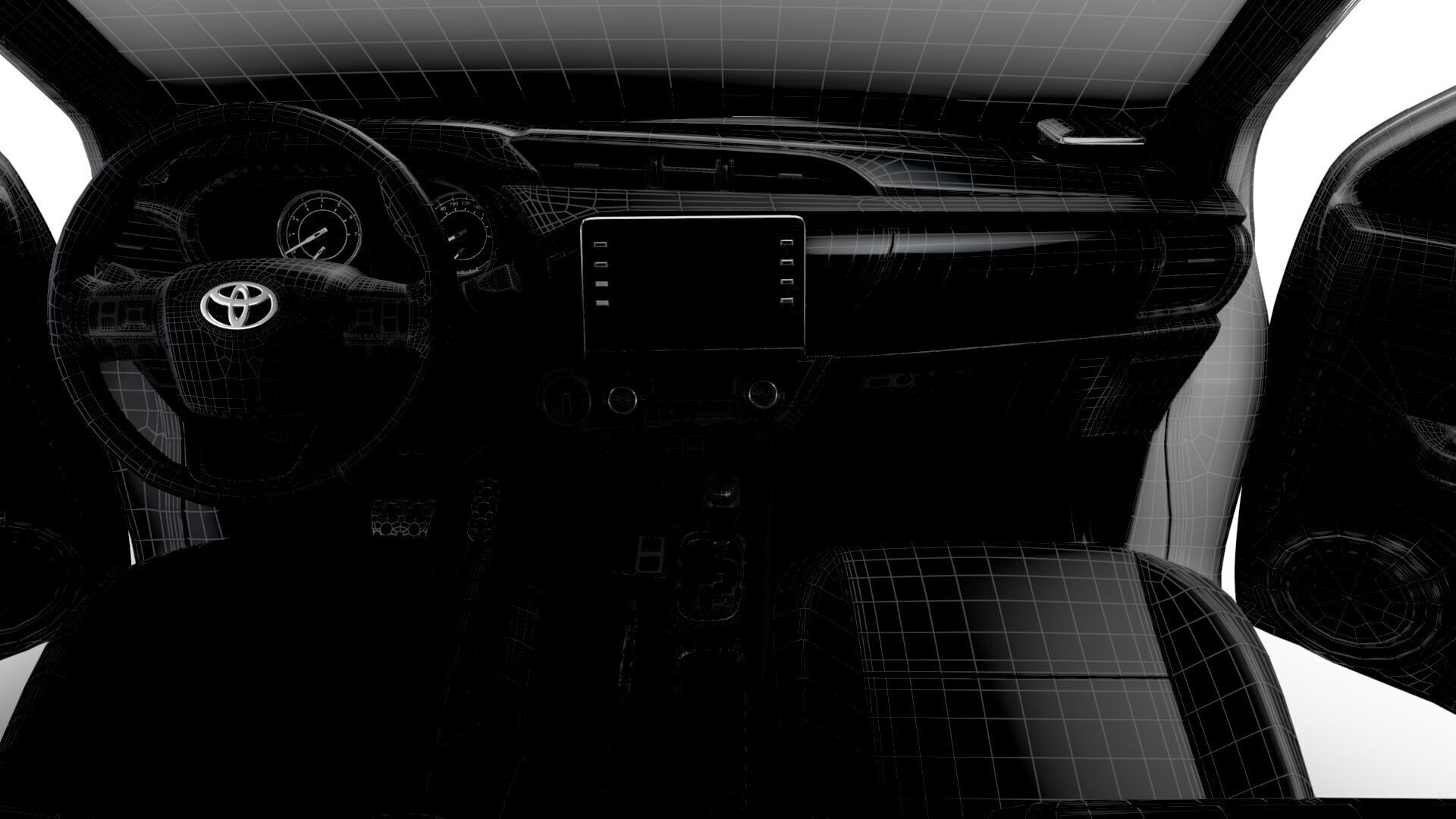 Toyota Hilux Xtra Cab HQ Interior 2024 3D model | CGTrader