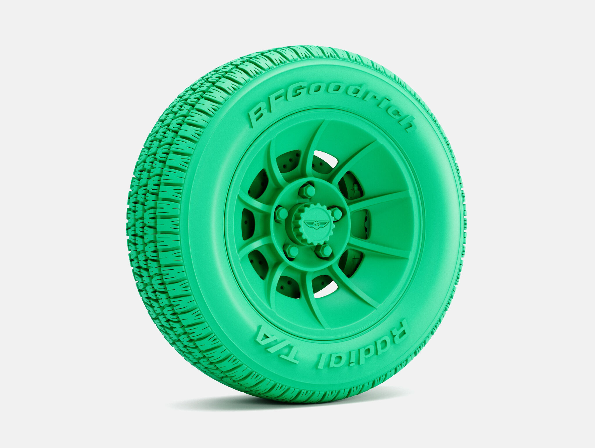 15x7 American Racing Vector Wheel BFGoodrich Radial Tire 3D model 3D ...