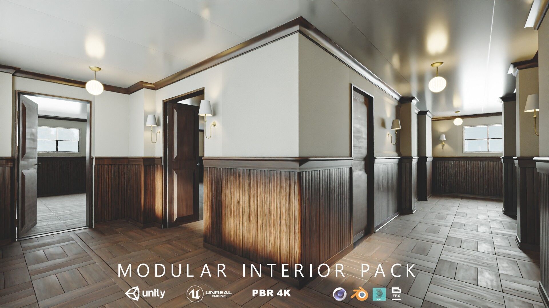 3D model Modular Interior Pack VR / AR / low-poly | CGTrader