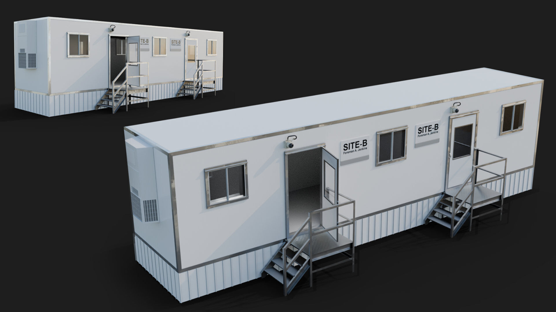 Construction Site Mobile Portable Office 3D Model 3D model | CGTrader