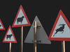 3D model road sign boards notice for rural farm areas 3d asset VR / AR ...