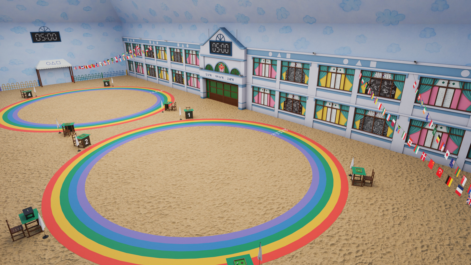 Squid Game Pentathlon Map 3D model | CGTrader