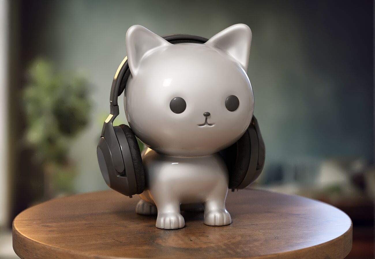 Cat Headphone Stand Cat Headset Stand 3D model 3D printable | CGTrader