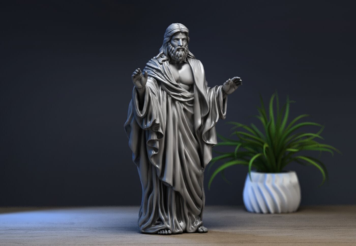 Jesus Christ STL Jesus Christ 3D Model Jesus Christ Figure 3D model 3D ...