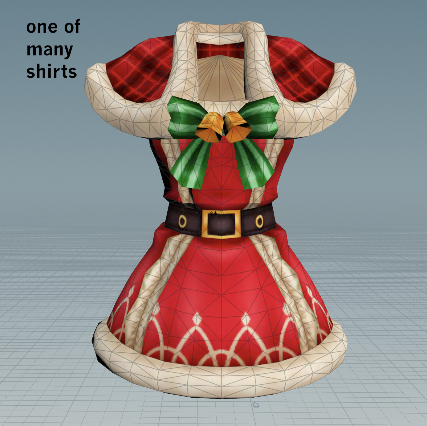 3D model Many Cartoon Cloth and girl and hair with Texture Low-poly ...