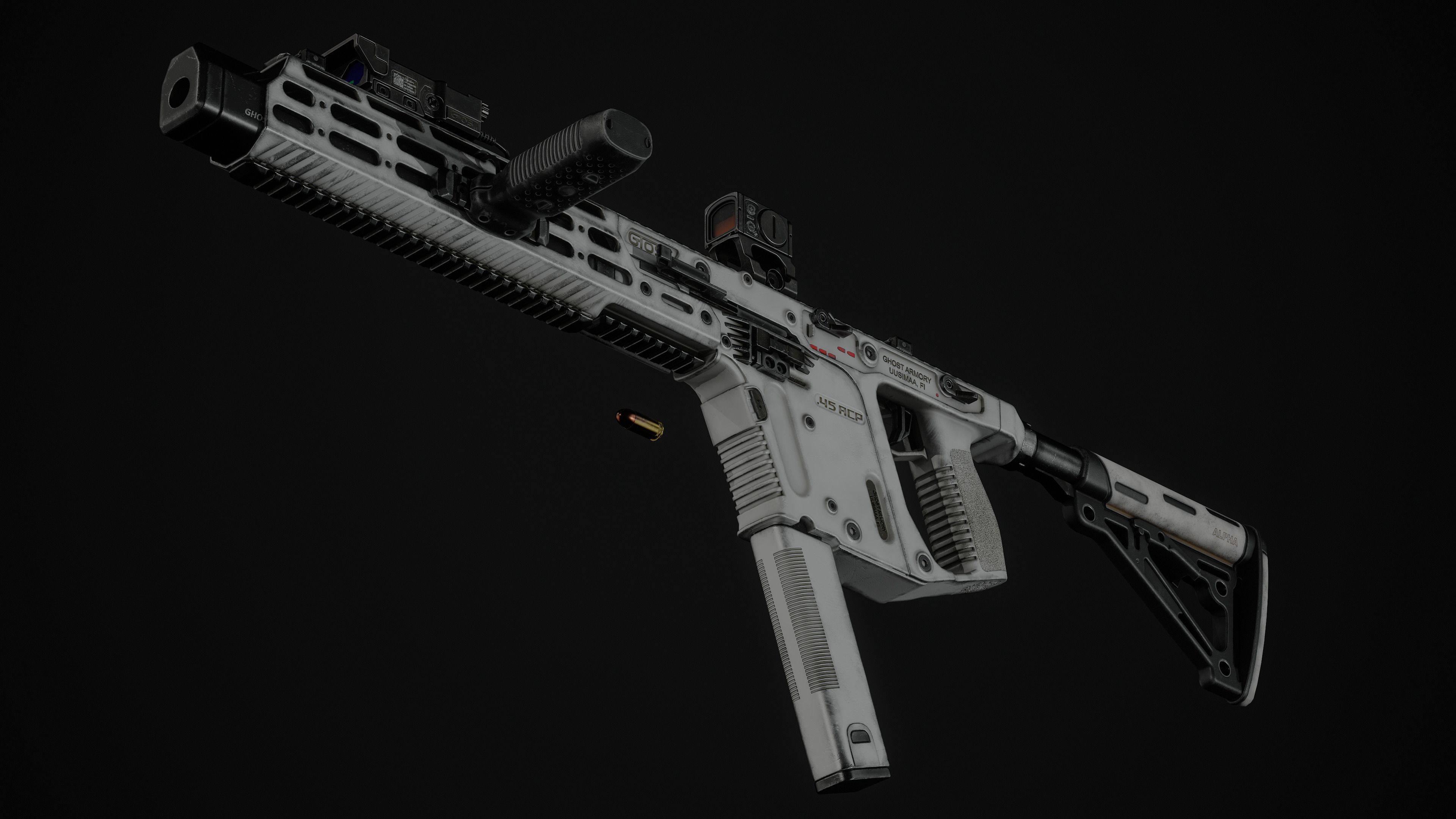 3D model Vector submachine gun VR / AR / low-poly | CGTrader