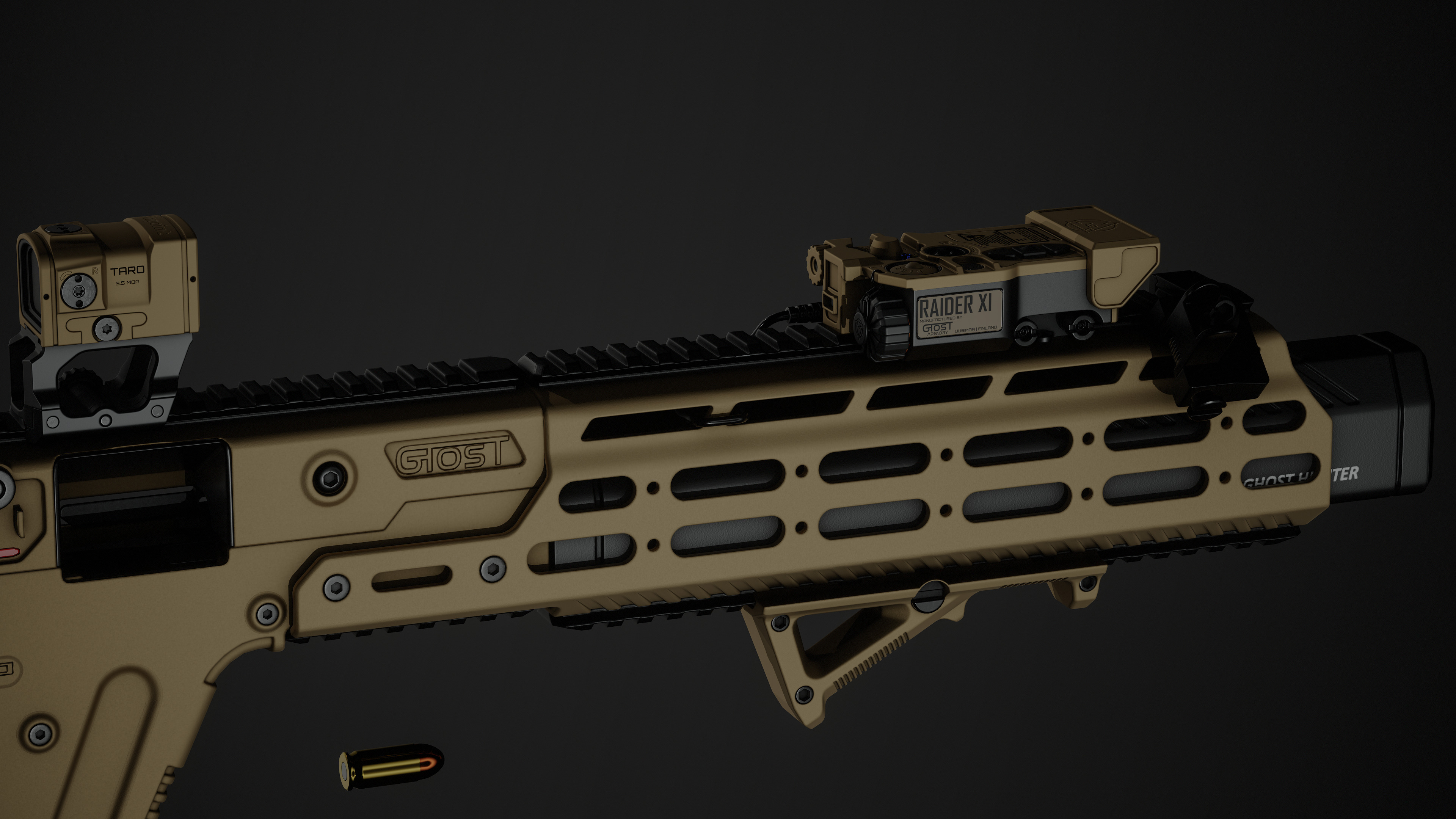 3D model Vector submachine gun VR / AR / low-poly | CGTrader