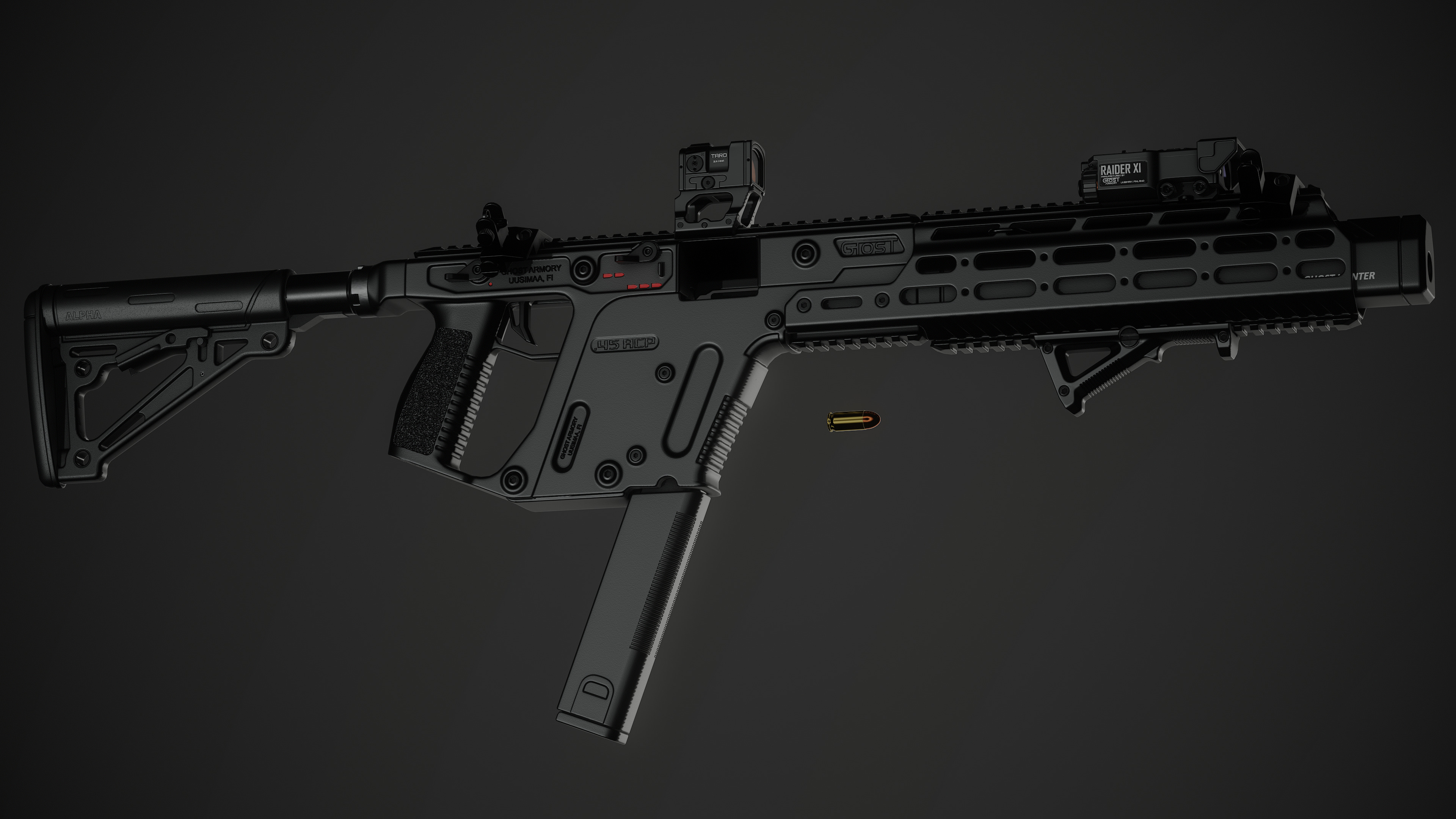 3D model Vector submachine gun VR / AR / low-poly | CGTrader