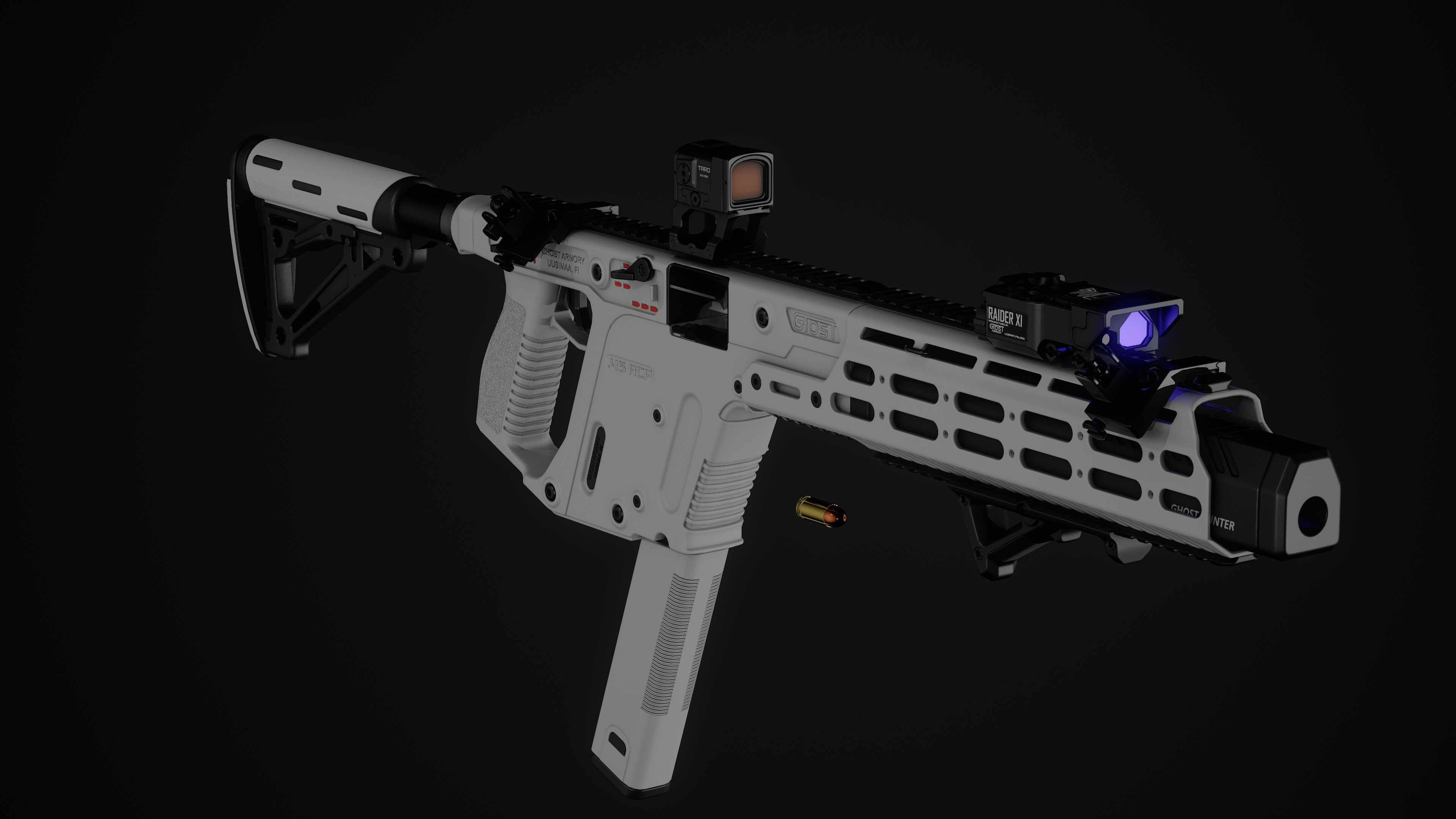 3D model Vector submachine gun VR / AR / low-poly | CGTrader