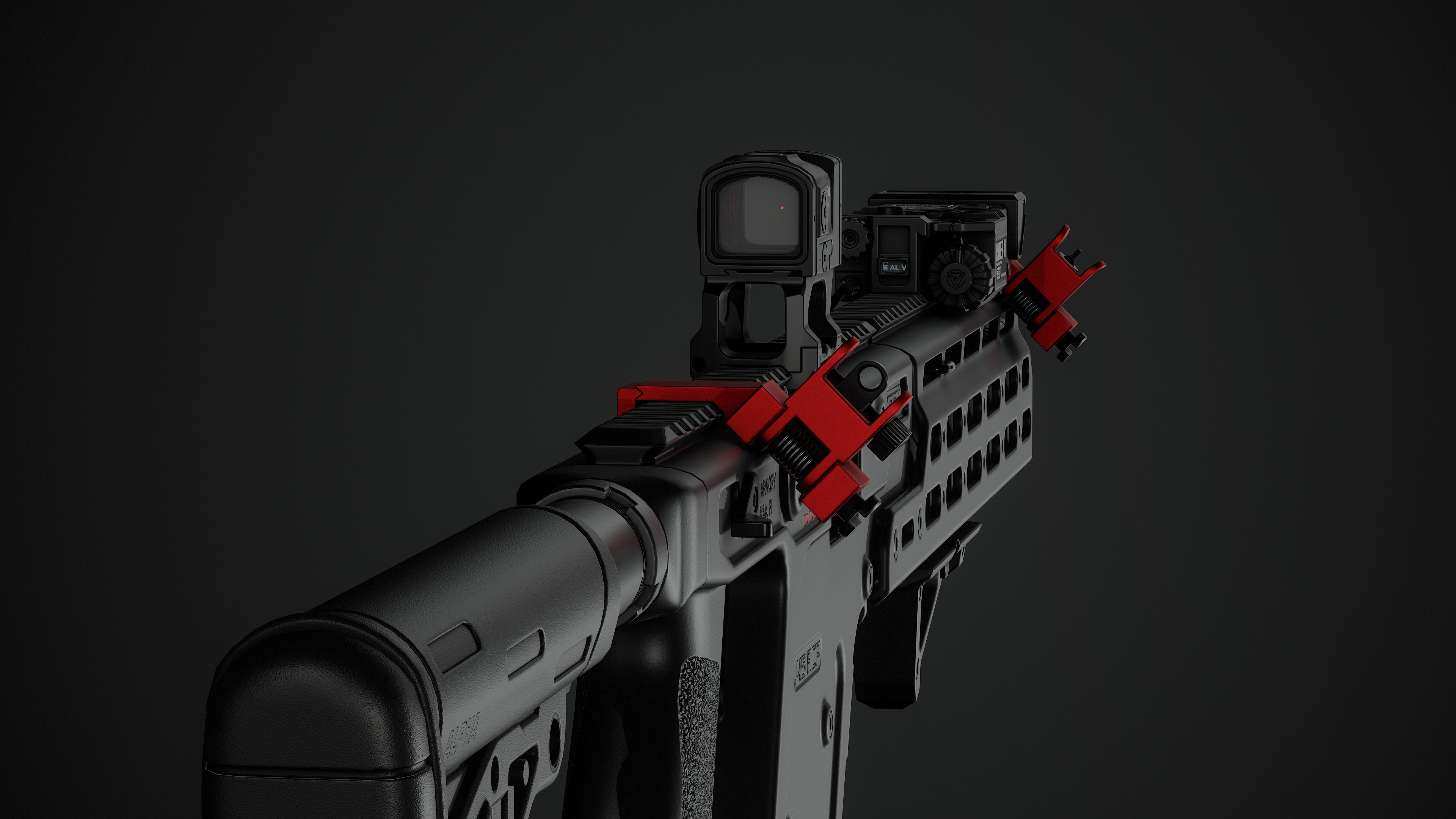 3D model Vector submachine gun VR / AR / low-poly | CGTrader