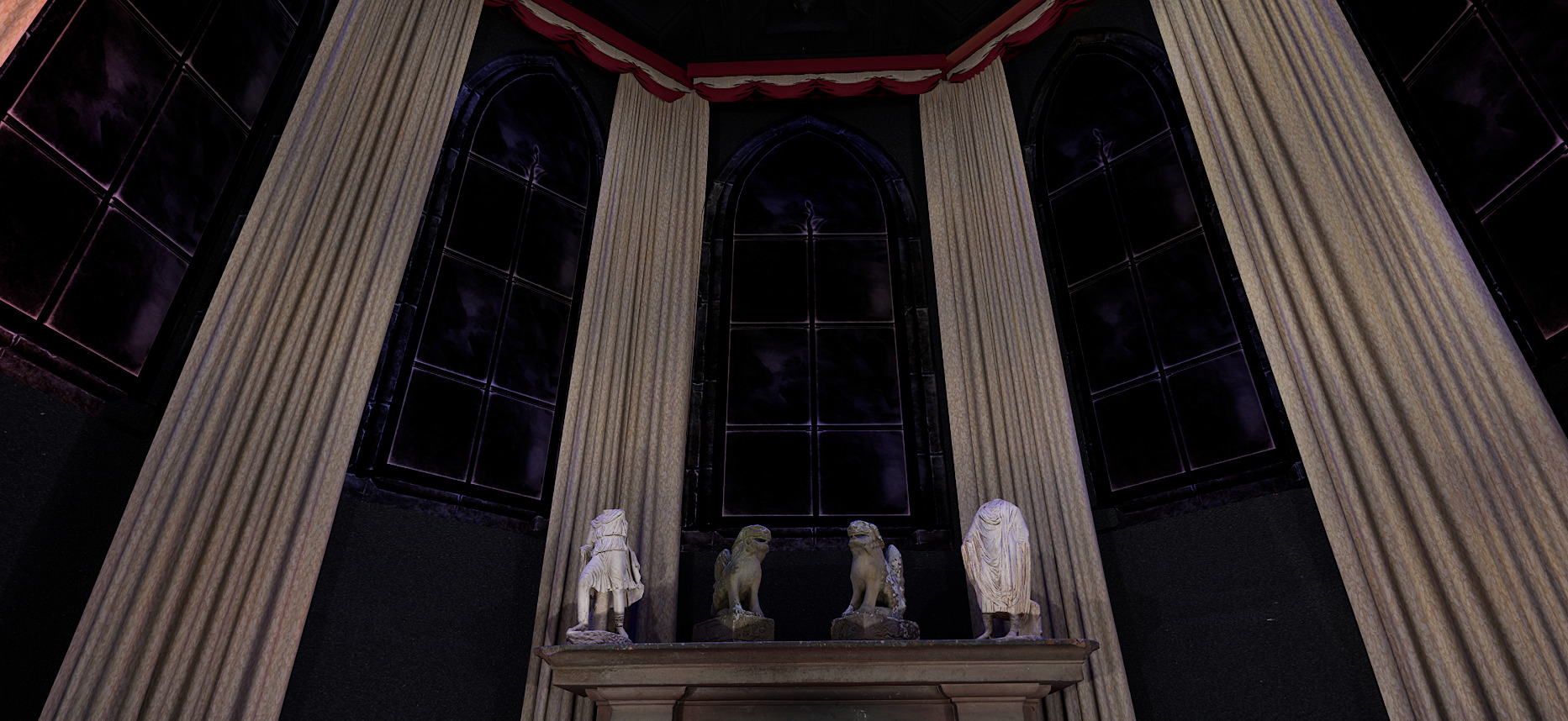 Gothic and Victorian Grand Manor Library 3D model | CGTrader