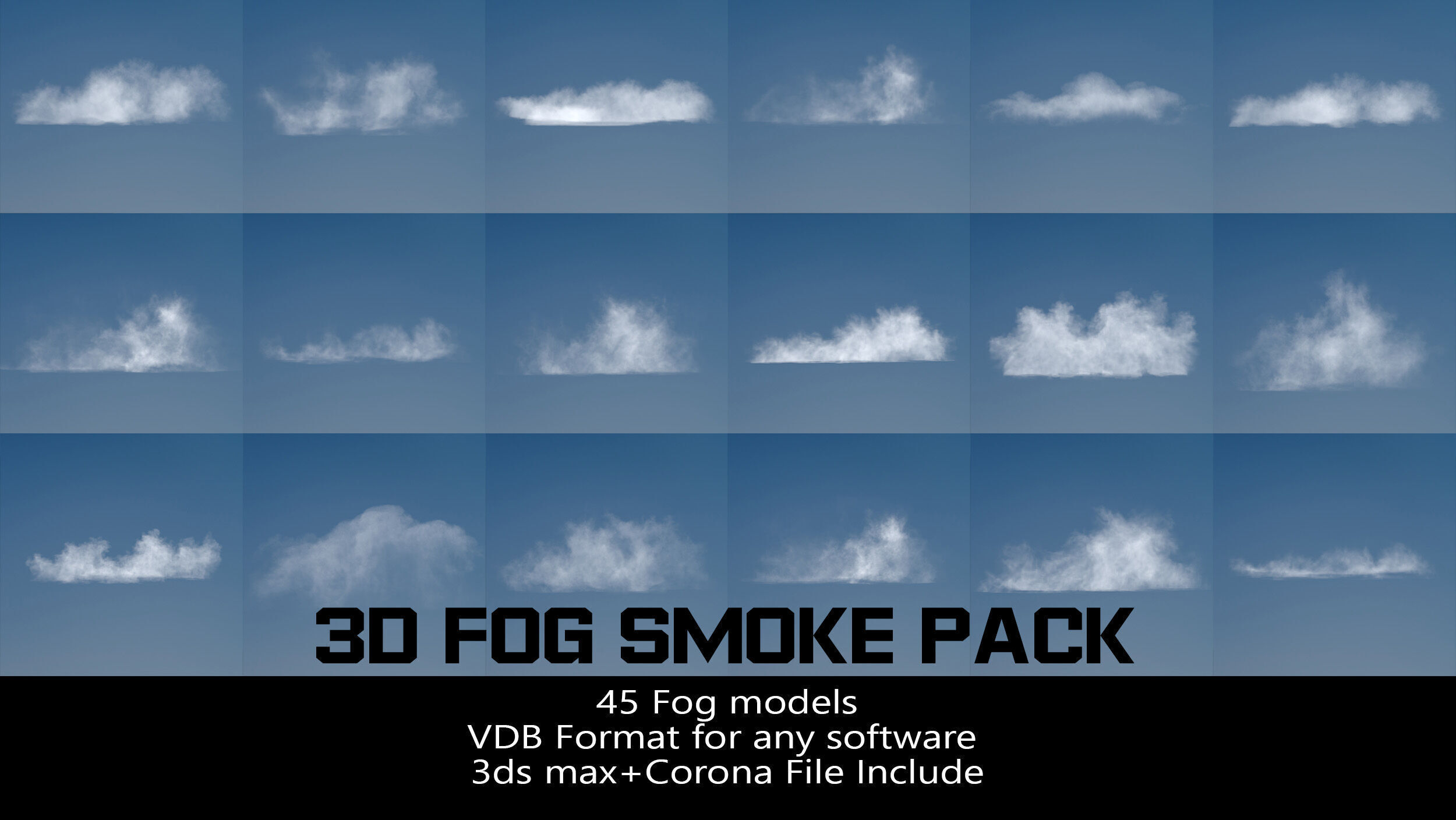 VDB FOG SMOKE PACK 3D model | CGTrader