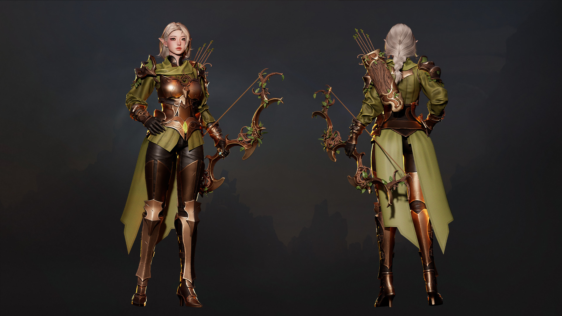 3D model MMORPG Champion Archers - Medieval Fantasy Modular Character ...