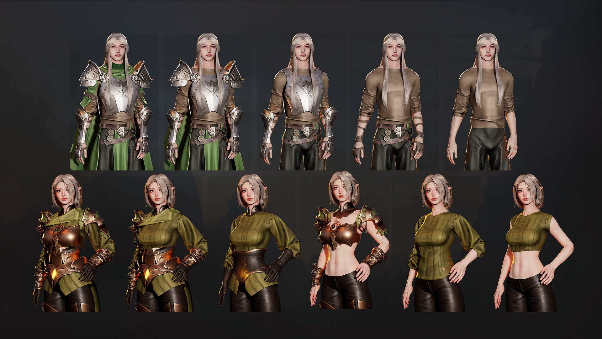 3D model MMORPG Champion Archers - Medieval Fantasy Modular Character ...
